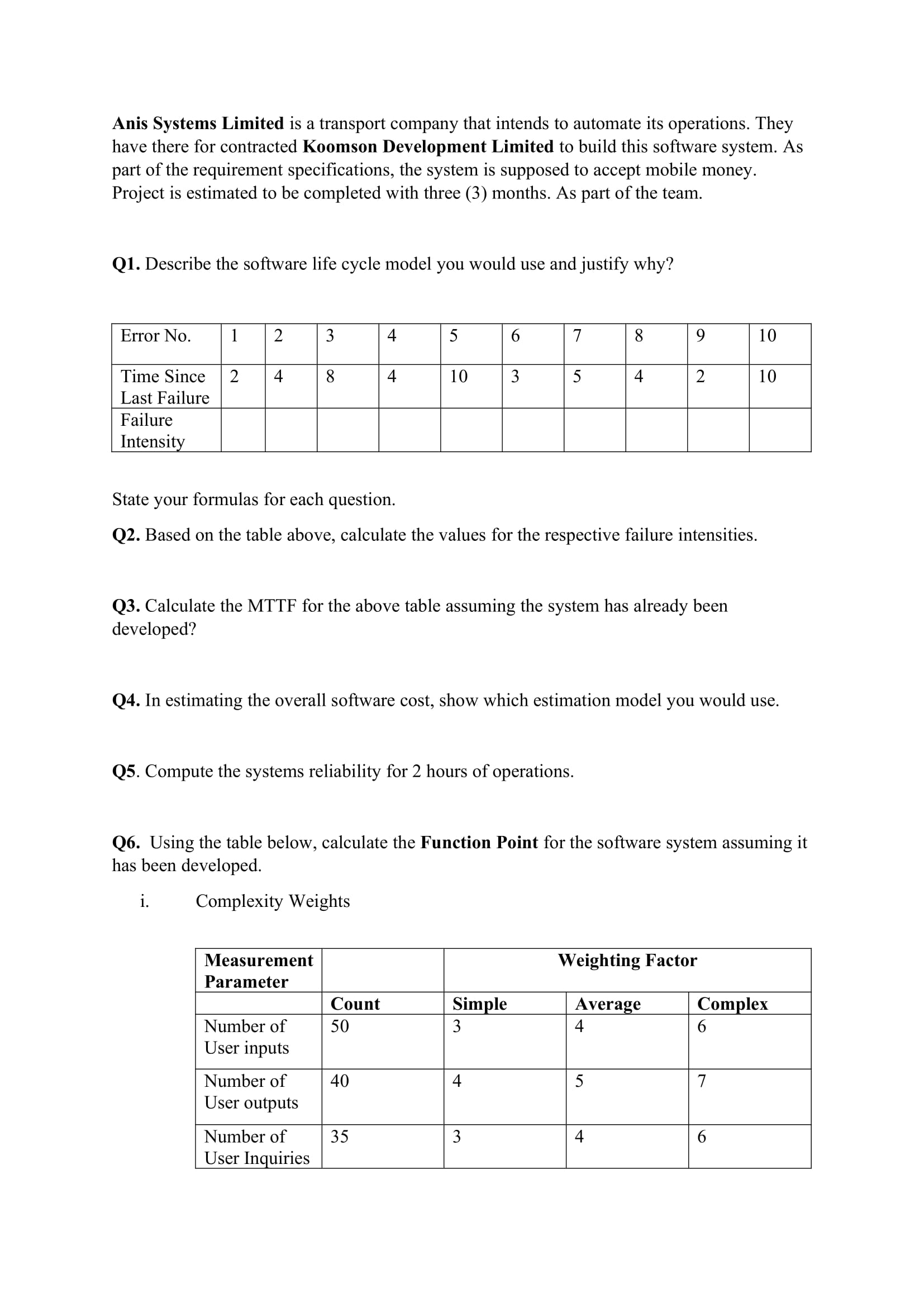 Solved Anis Systems Limited is a transport company that | Chegg.com