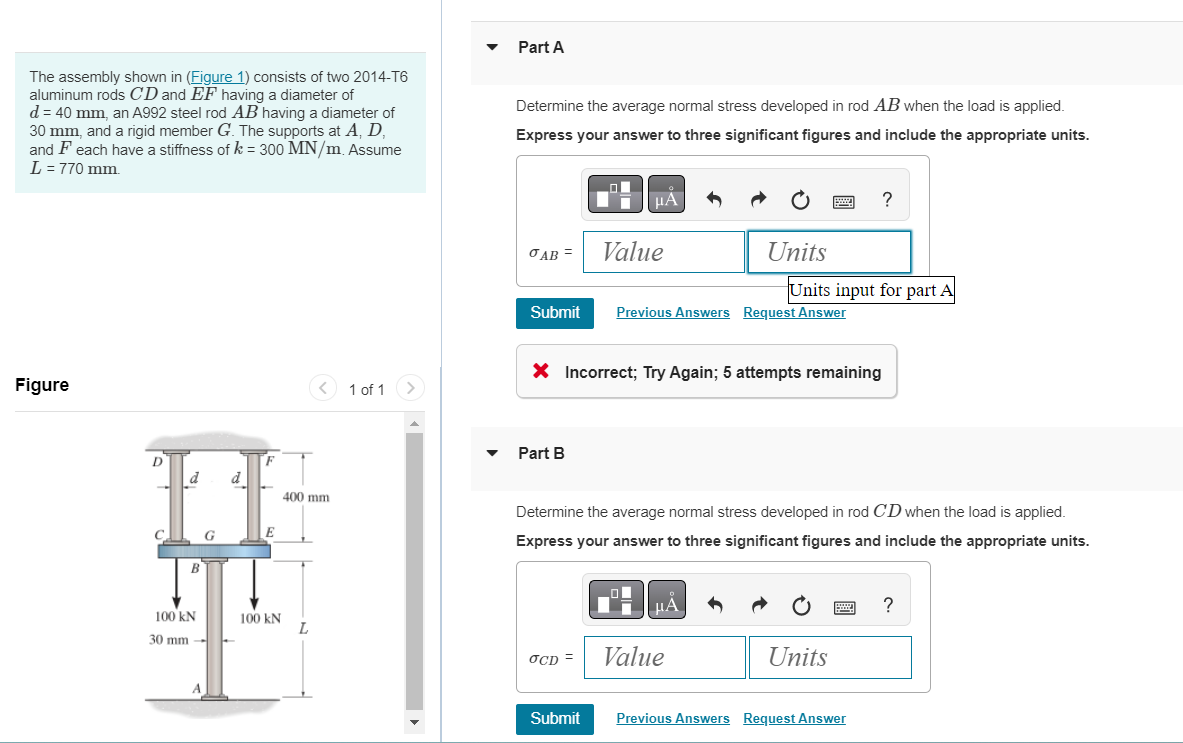 Solved The assembly shown in (Figure 1) consists of two | Chegg.com