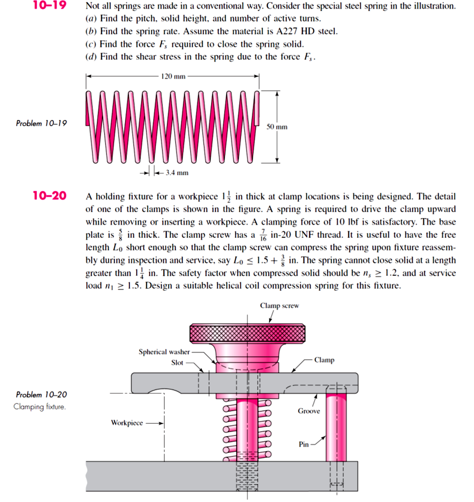 Solved 10-19 Not all springs are made in a conventional way. | Chegg.com
