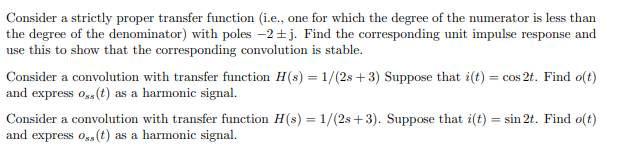 Solved Consider a strictly proper transfer function (i.e., | Chegg.com