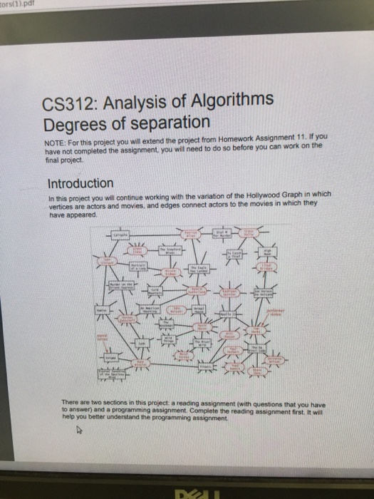 tors(1).pdf CS312: Analysis of Algorithms Degrees of | Chegg.com
