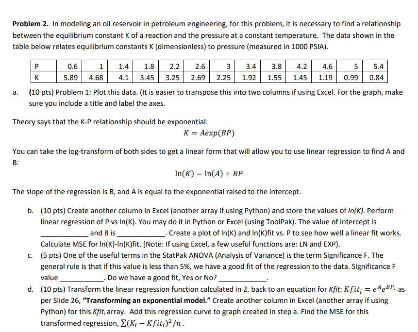Problem 2. In modeling an oil reservoir in petroleum | Chegg.com