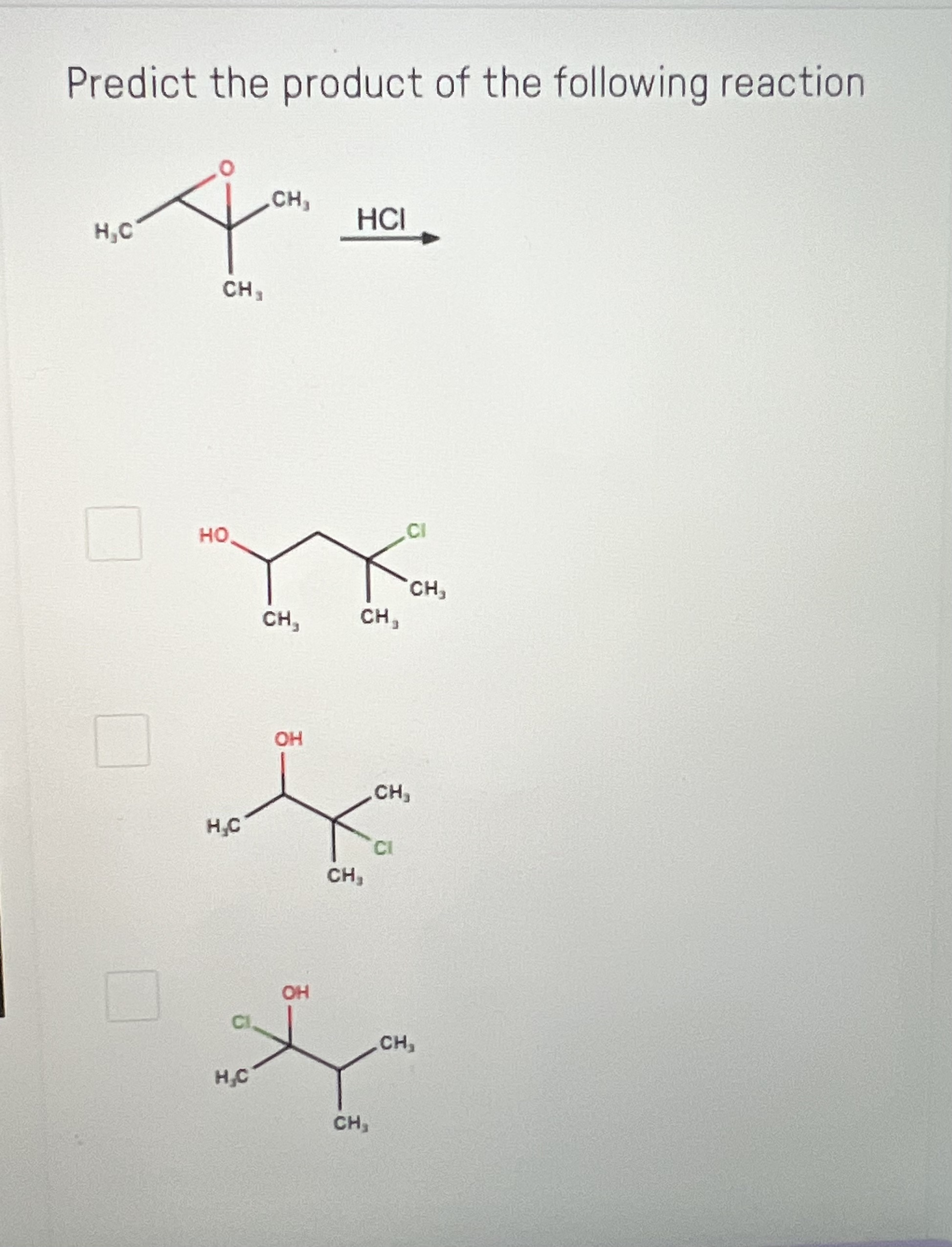 Predict the product of the following reaction | Chegg.com