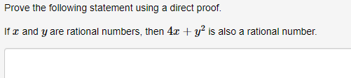 Solved Prove the following statement using a direct proof. | Chegg.com