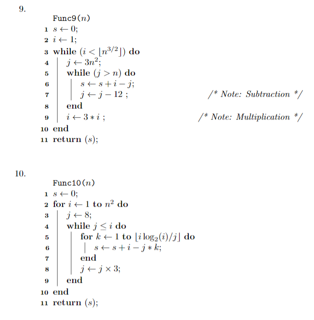 Solved Give the asymptotic running time of each the | Chegg.com