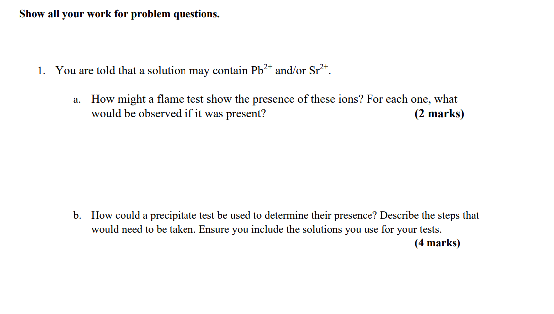 Solved Show all your work for problem questions. 1. You are | Chegg.com