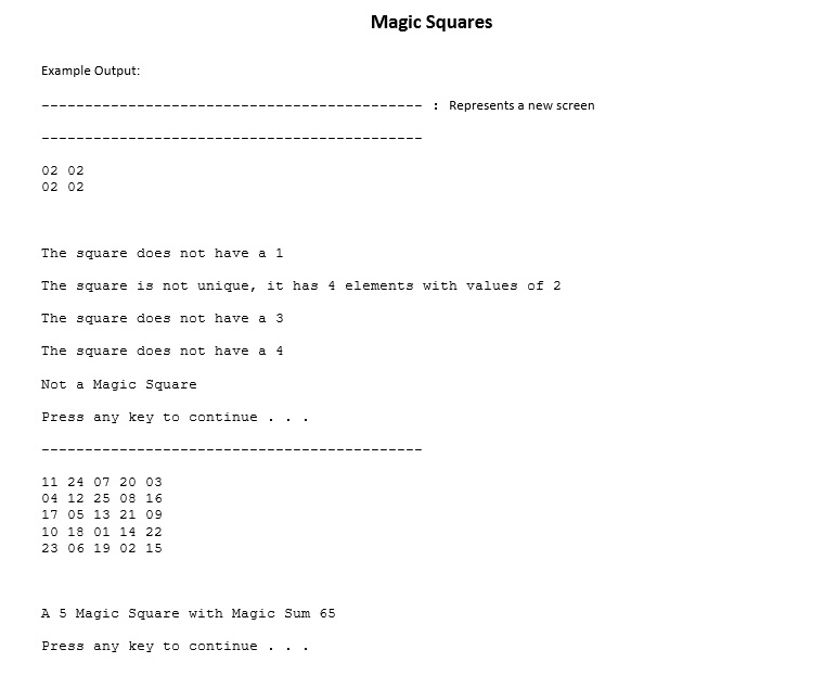 Solved Write A Program That Determines If A Given N Matrix 3132