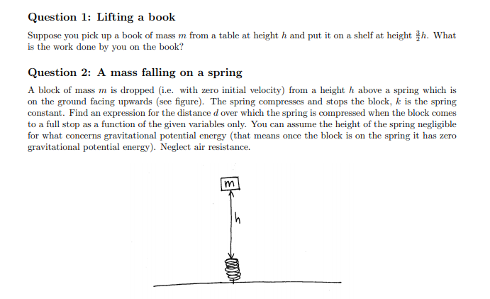 Solved Question 1: Lifting a book Suppose you pick up a book | Chegg.com
