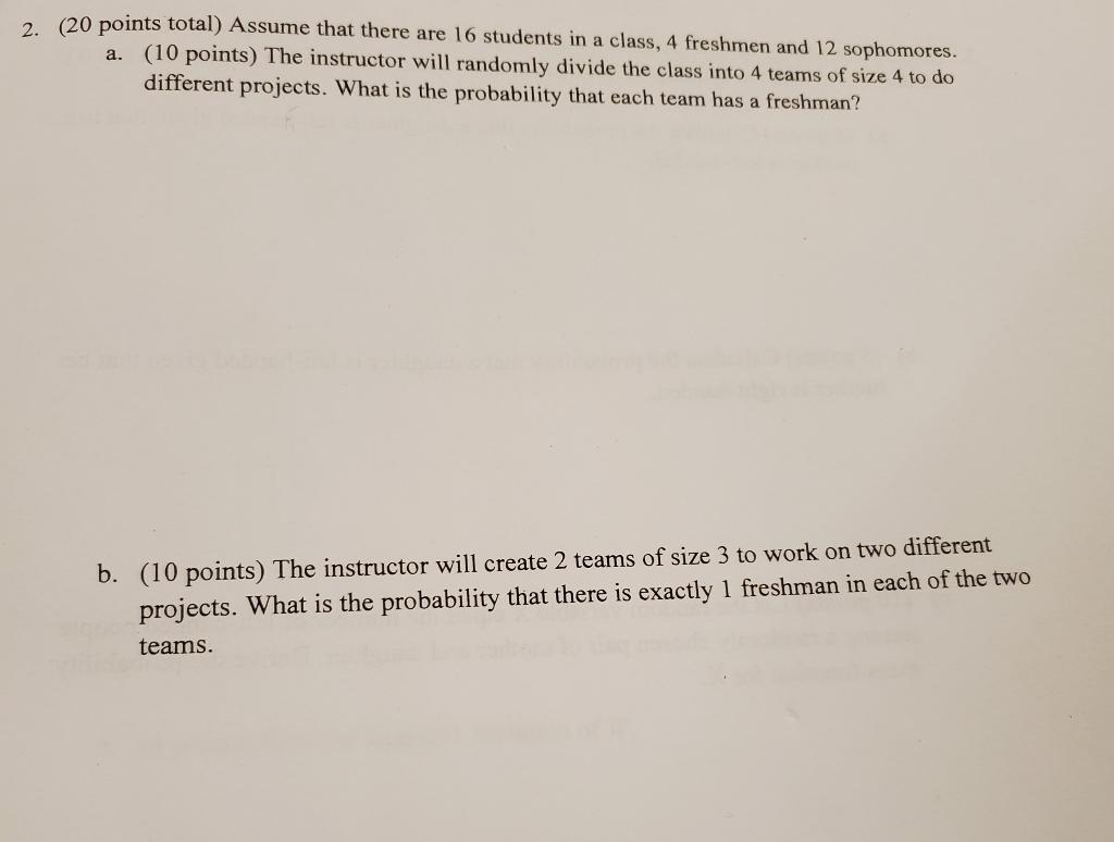 Solved 2. (20 points total) Assume that there are 16 | Chegg.com