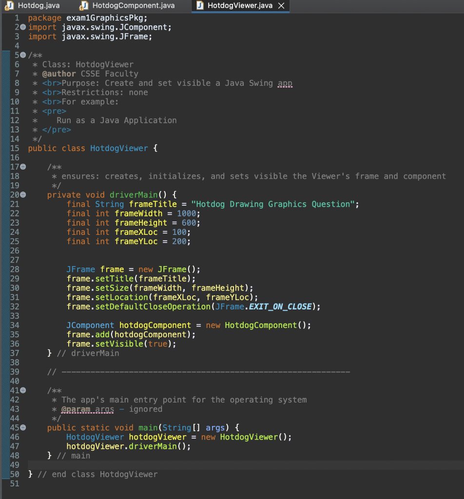 Solved 1Part 1: Default Hotdog (finish drawing the default | Chegg.com