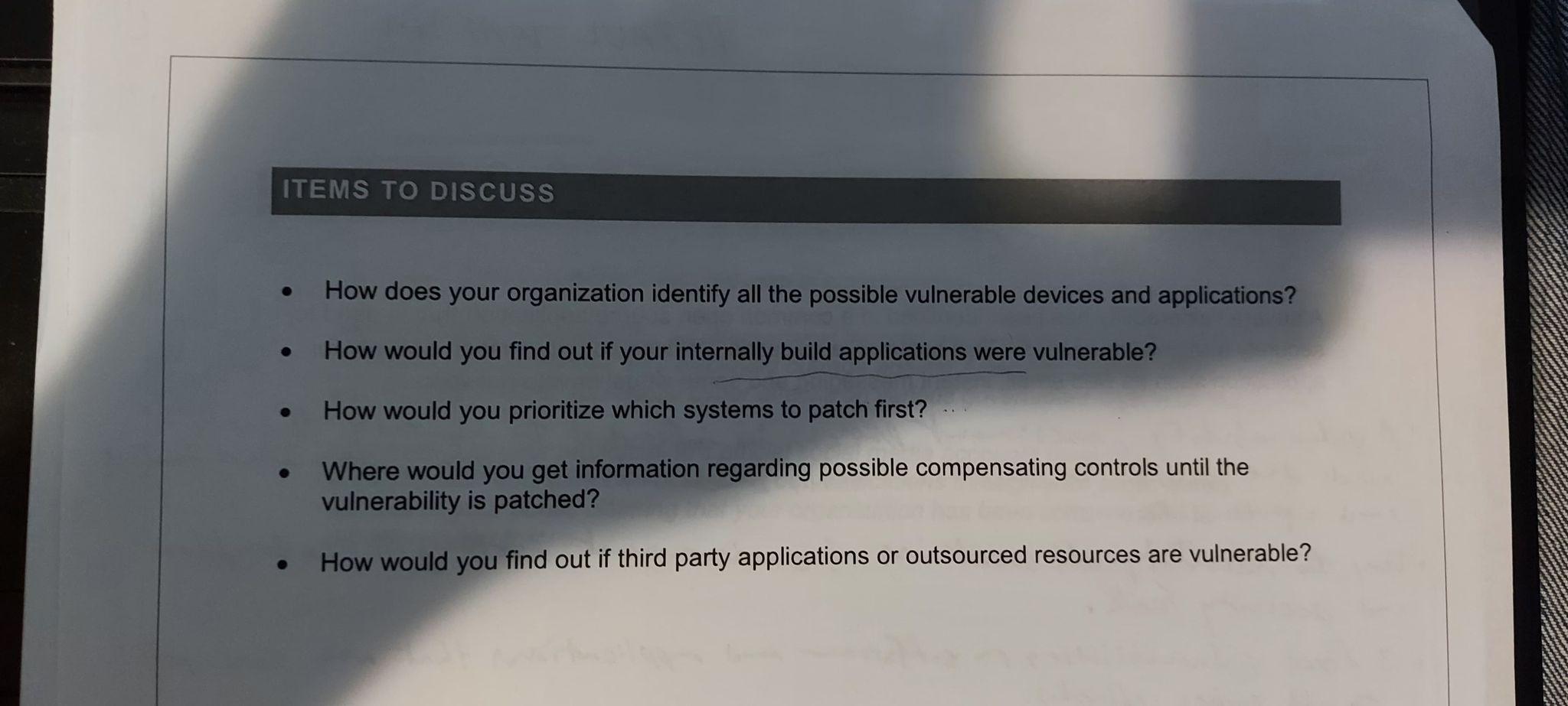 Solved A severe vulnerability has been identified in a | Chegg.com