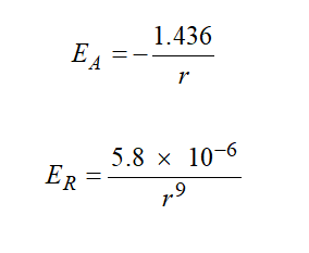 Solved For a K+–Cl– ion pair, attractive and repulsive | Chegg.com
