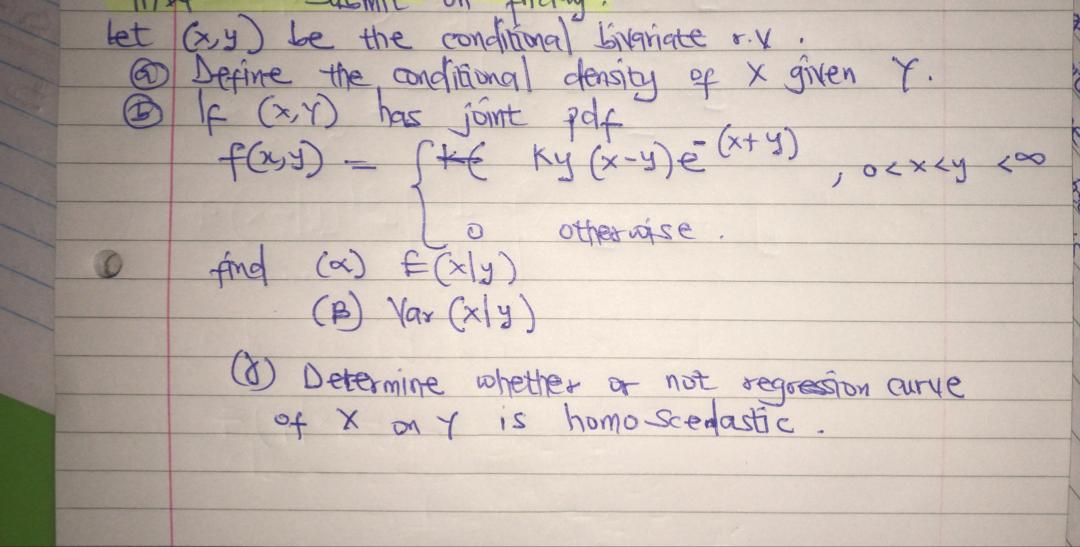 Solved let (x,y) be the conditional bivaniate r.x : (a) | Chegg.com