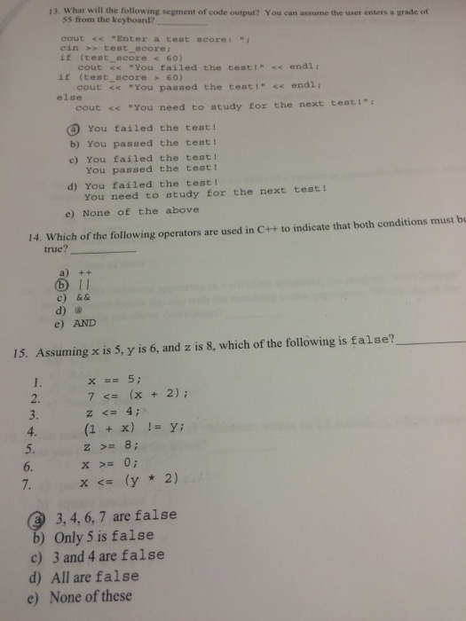 Solved What Will The Following Segment Of Code Output You 0698