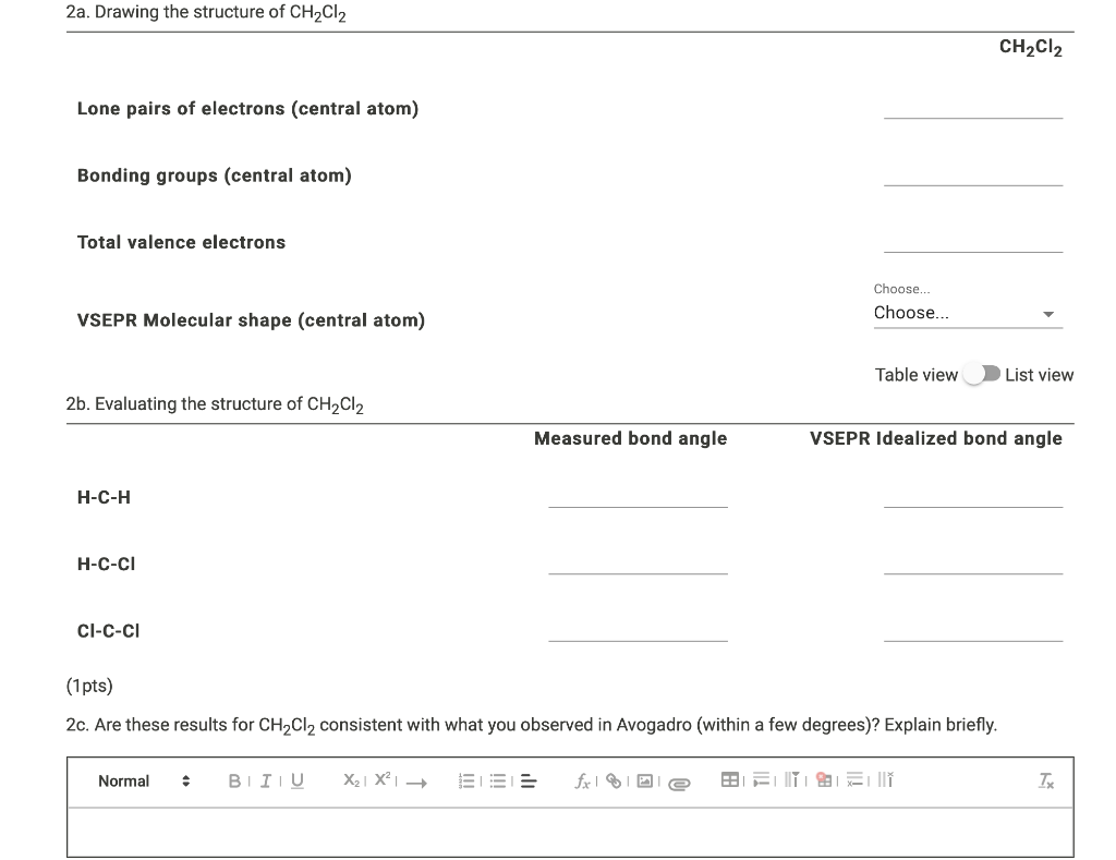 Solved Data And Lab Submission - Lewis Structures And | Chegg.com