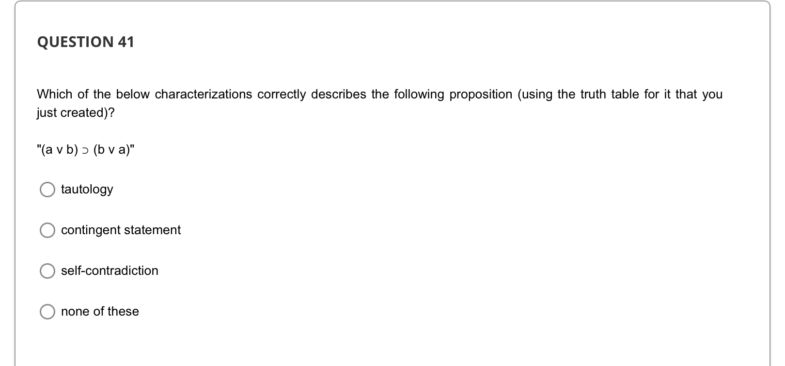 QUESTION 40 Construct a LONG-form truth table for the | Chegg.com