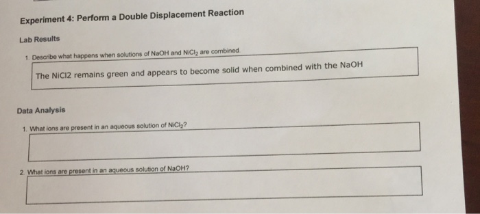 Solved Freddie complete balanced equation for this double | Chegg.com