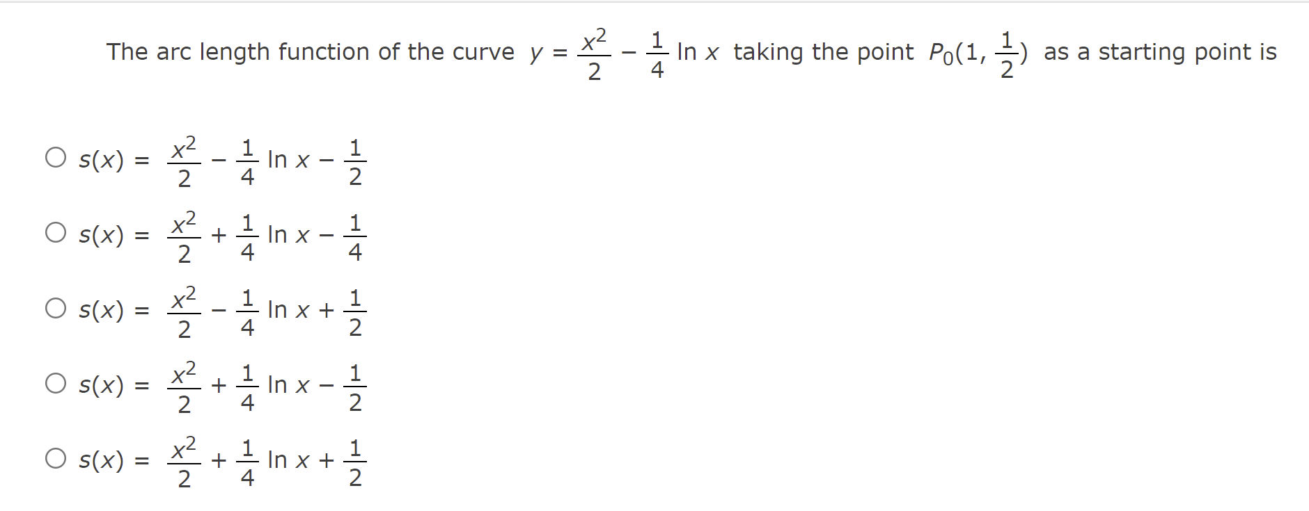 Solved The arc length function of the curve y = | Chegg.com
