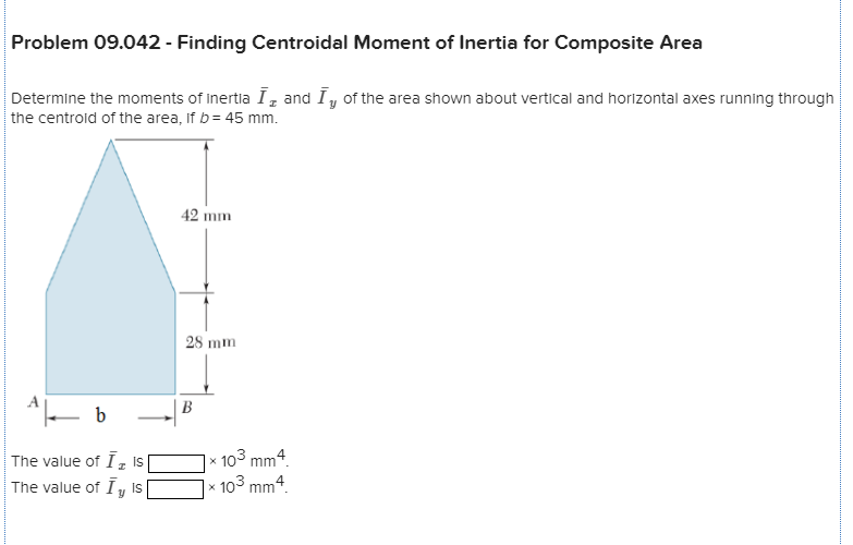 Solved Determine The Moments Of Inertia Ix And Iy Of The
