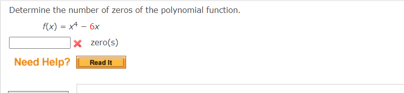 Solved Determine the number of zeros of the polynomial | Chegg.com
