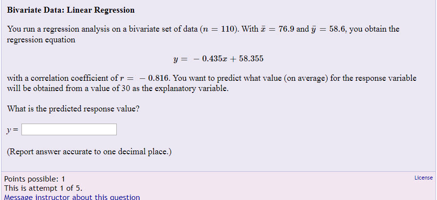Solved Bivariate Data: Linear Regression Capacity and price | Chegg.com