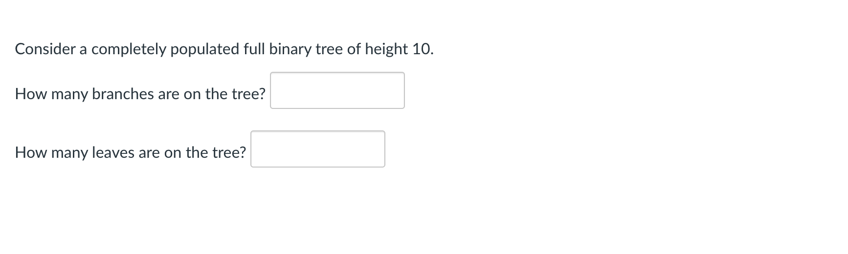 Solved Consider a completely populated full binary tree of | Chegg.com