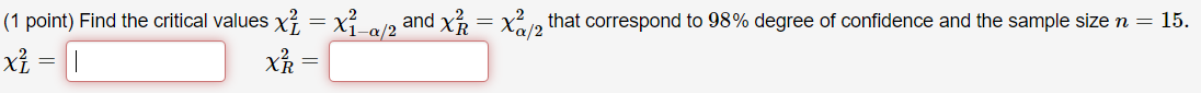 Solved (1 pom Find the other values së – vi ug and xdå = | Chegg.com