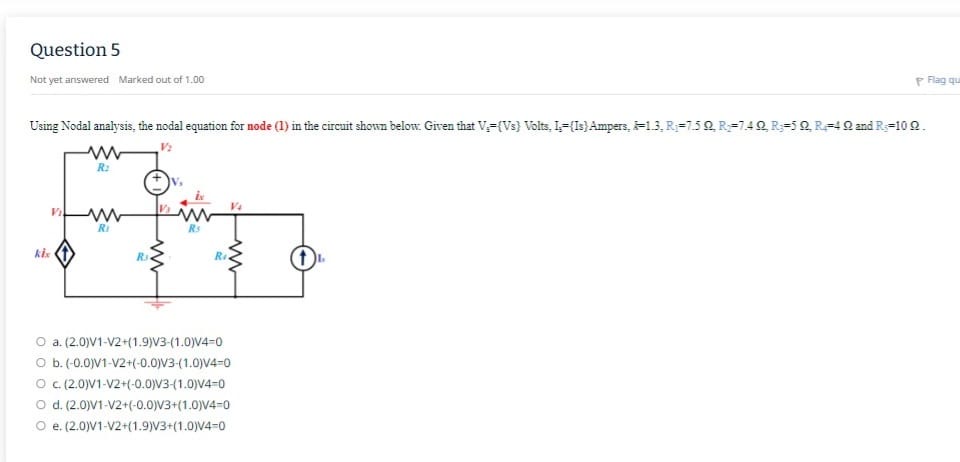 Solved Question 5Not yet ariswered Marked out of 1,00Using | Chegg.com