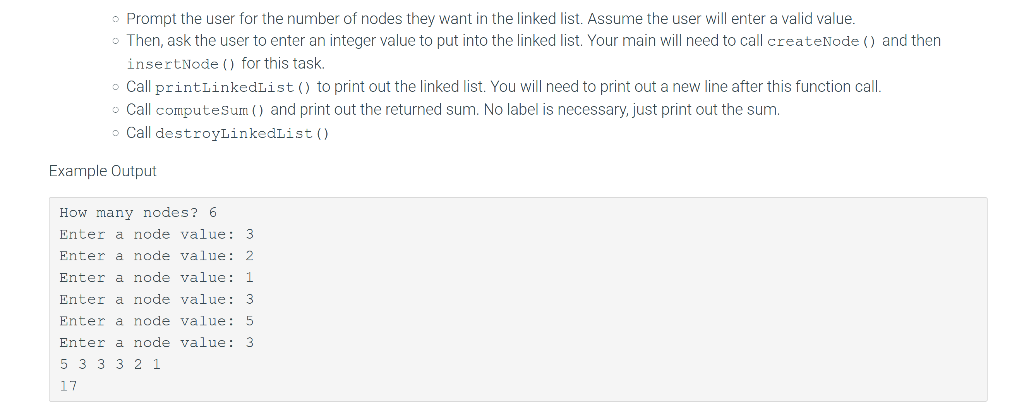 Solved In this lab, you will implement a singly linked list | Chegg.com