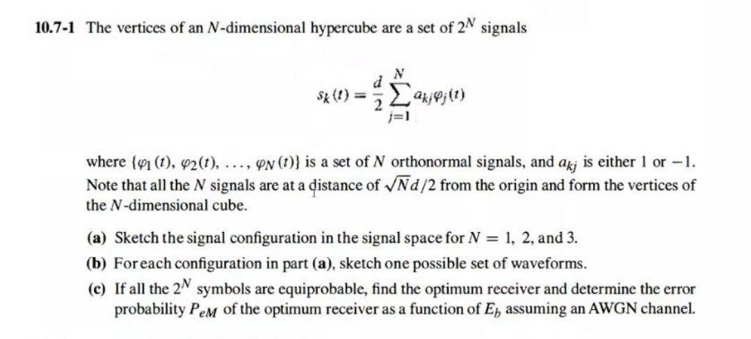 Solved 10.7-1 The vertices of an N-dimensional hypercube are | Chegg.com