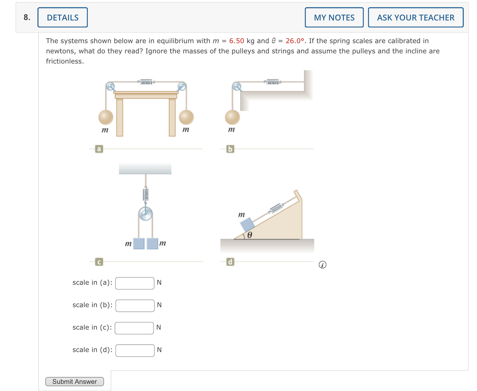 Solved The systems shown below are in equilibrium with | Chegg.com