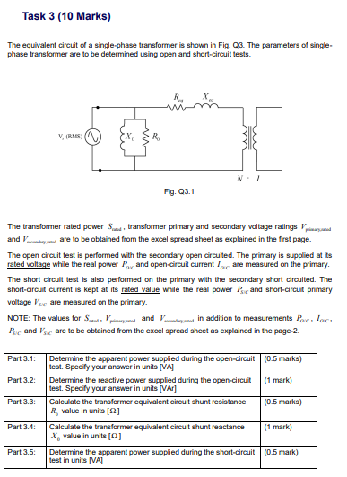 Task 3 (10 Marks) The equivalent circuit of a | Chegg.com