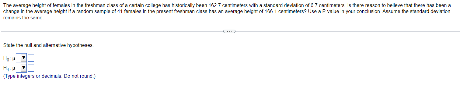 Solved remains the same. State the null and alternative | Chegg.com