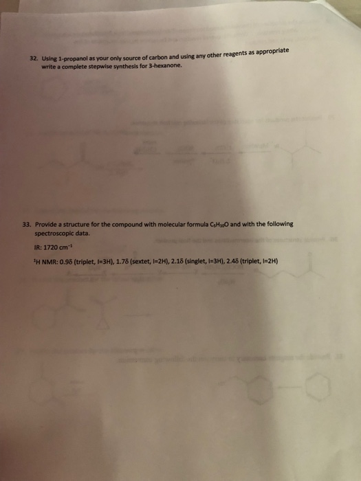 Solved Using 1-propanol as your only source of carbon and | Chegg.com