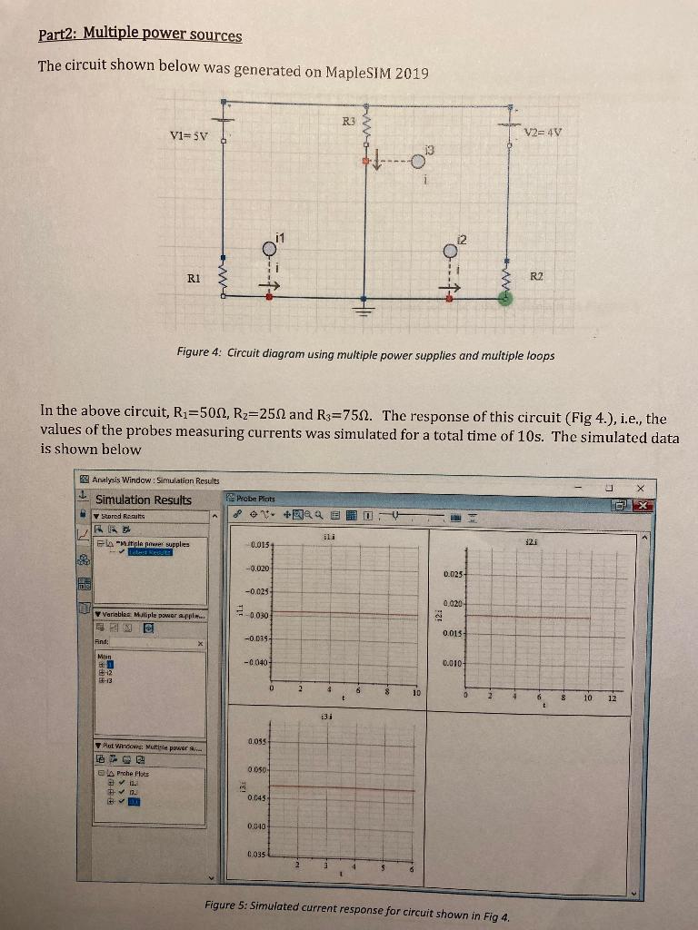 Solved Part2: Multiple power sources The circuit shown below | Chegg.com