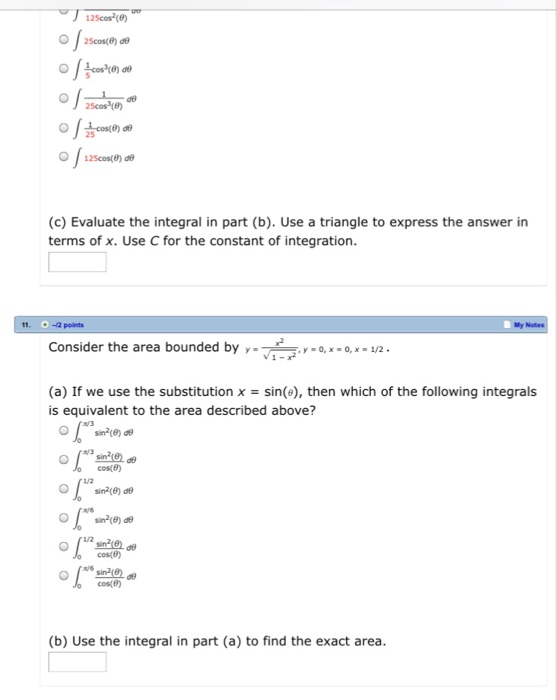 Solved Consider the following integral: (a) According to the | Chegg.com Solved Consider the following integral: (a) According to the | Chegg.com
