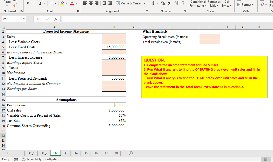 Solved QUESTION. 1. Complete the income statement for Red | Chegg.com