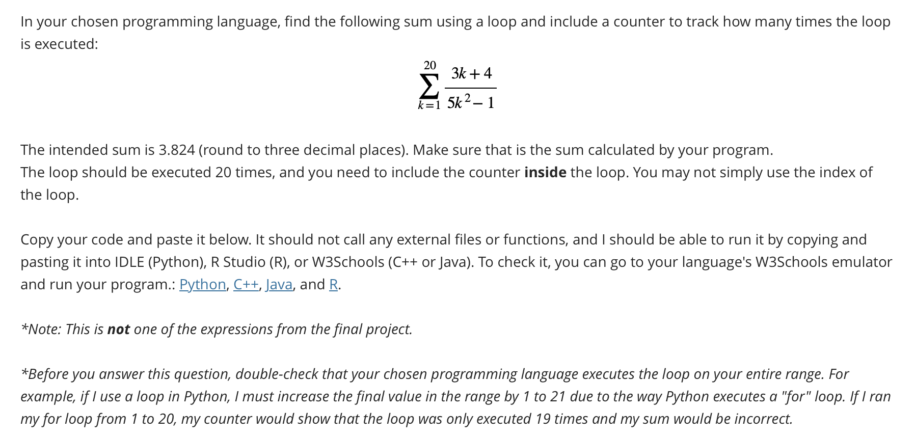 Solved In your chosen programming language, find the | Chegg.com