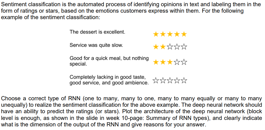 Solved Sentiment classification is the automated process of | Chegg.com