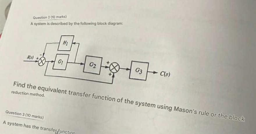 Solved Question 2 ( 10 ﻿marks) ﻿A system is described by the | Chegg.com