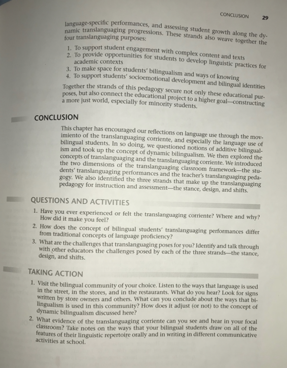 Solved CHAPTER 2 Language Practices and the Translanguaging | Chegg.com