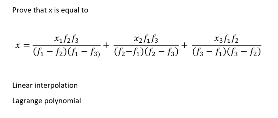 Solved Prove that x is equal to | Chegg.com