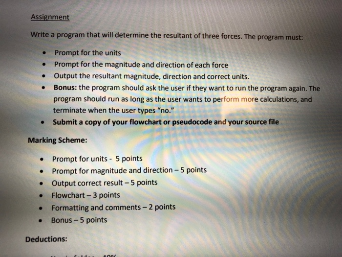 Solved This is a computer programming assignment to be done | Chegg.com