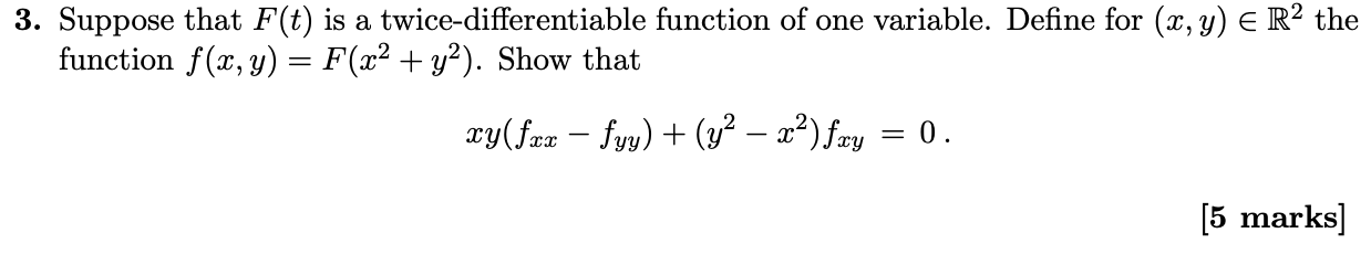 Solved 3. Suppose that F(t) is a twice-differentiable | Chegg.com