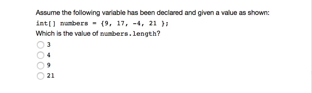 Solved Assume the following variable has been declared and | Chegg.com