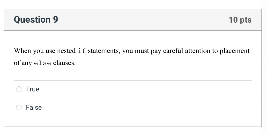 Solved When you use nested if statements, you must pay | Chegg.com