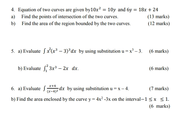 Solved 4. Equation of two curves are given by 10x2 = 10y and | Chegg.com