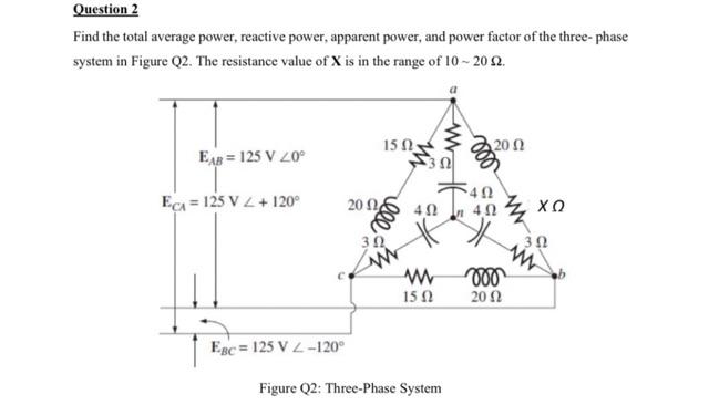 Solved Find the total average power, reactive power, | Chegg.com