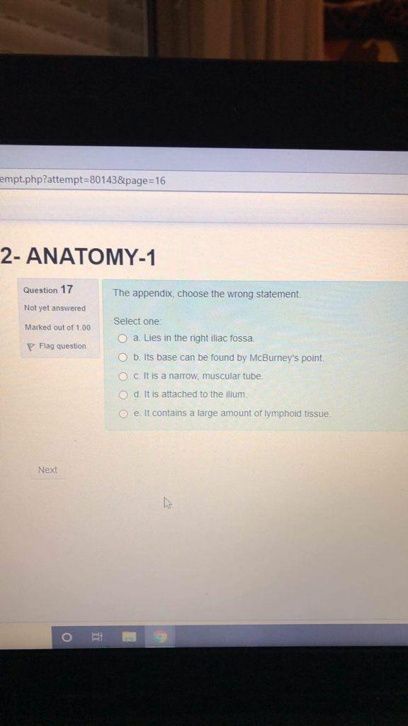 Solved empt.php?attempt=80143&page=16 2- ANATOMY-1 Question | Chegg.com