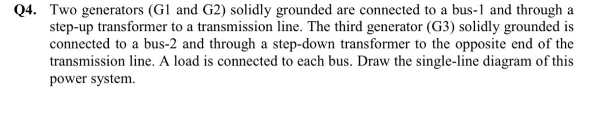Solved Two generators (G1 and G2) solidly grounded are | Chegg.com